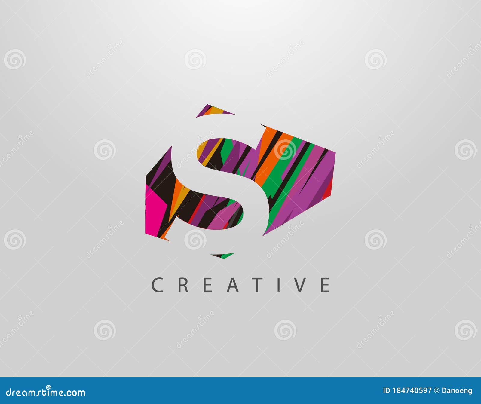 Creative Letter S Logo. Abstract S Letter Design, Made of Various ...