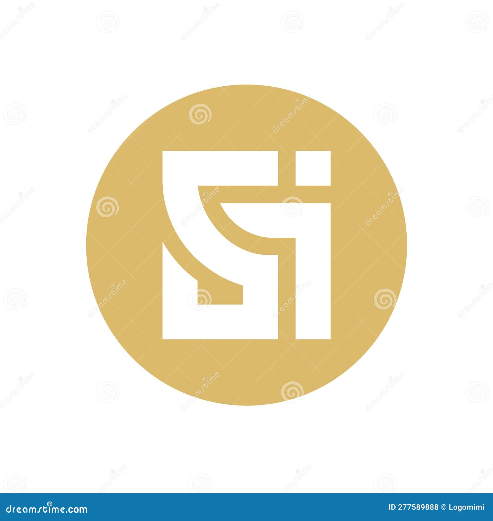 Creative Letter Si Logo Design Template, Unique Classic Logotype Vector ...