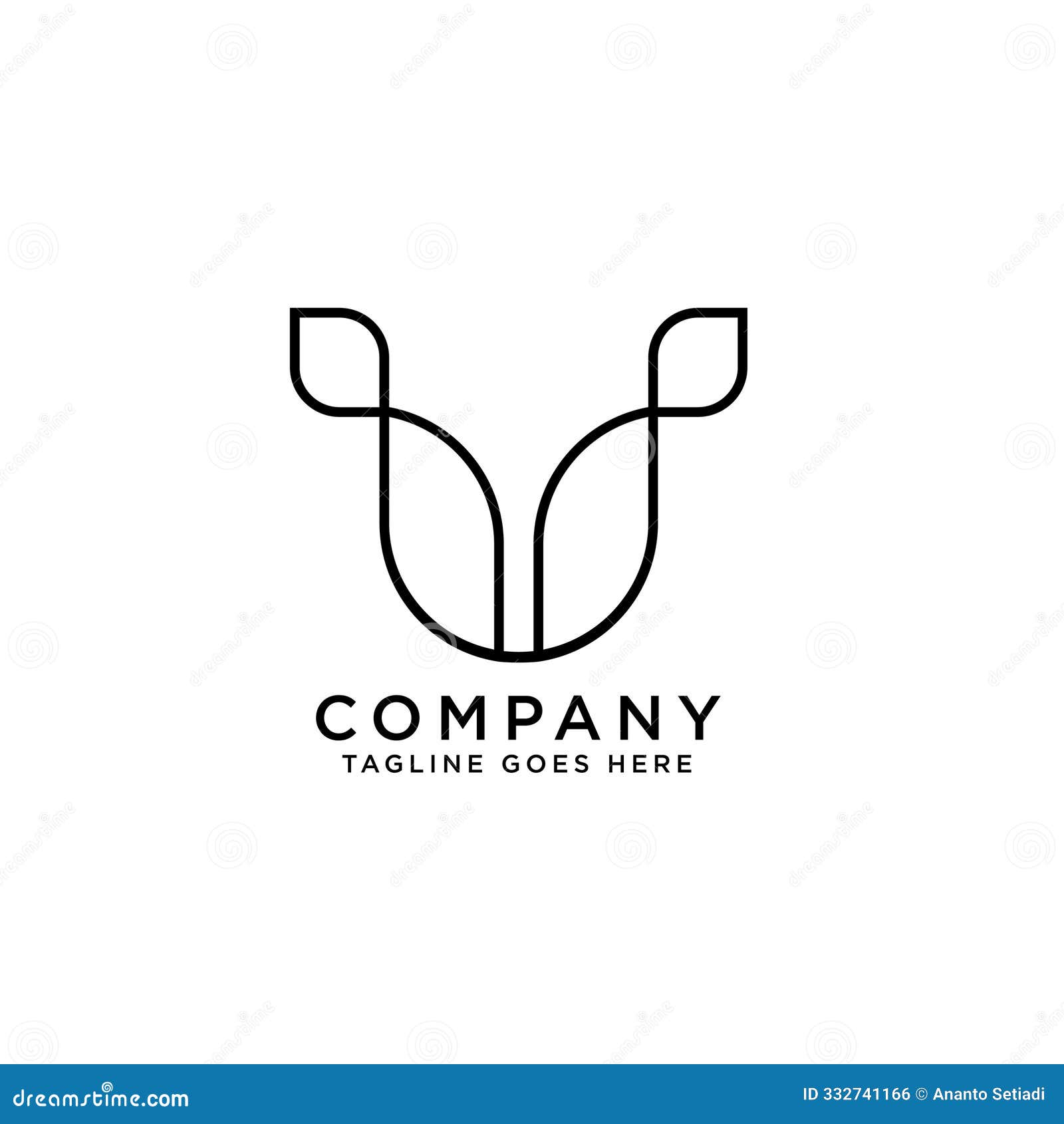 Creative Letter U Monogram Logo Design Icon Template Stock Vector ...