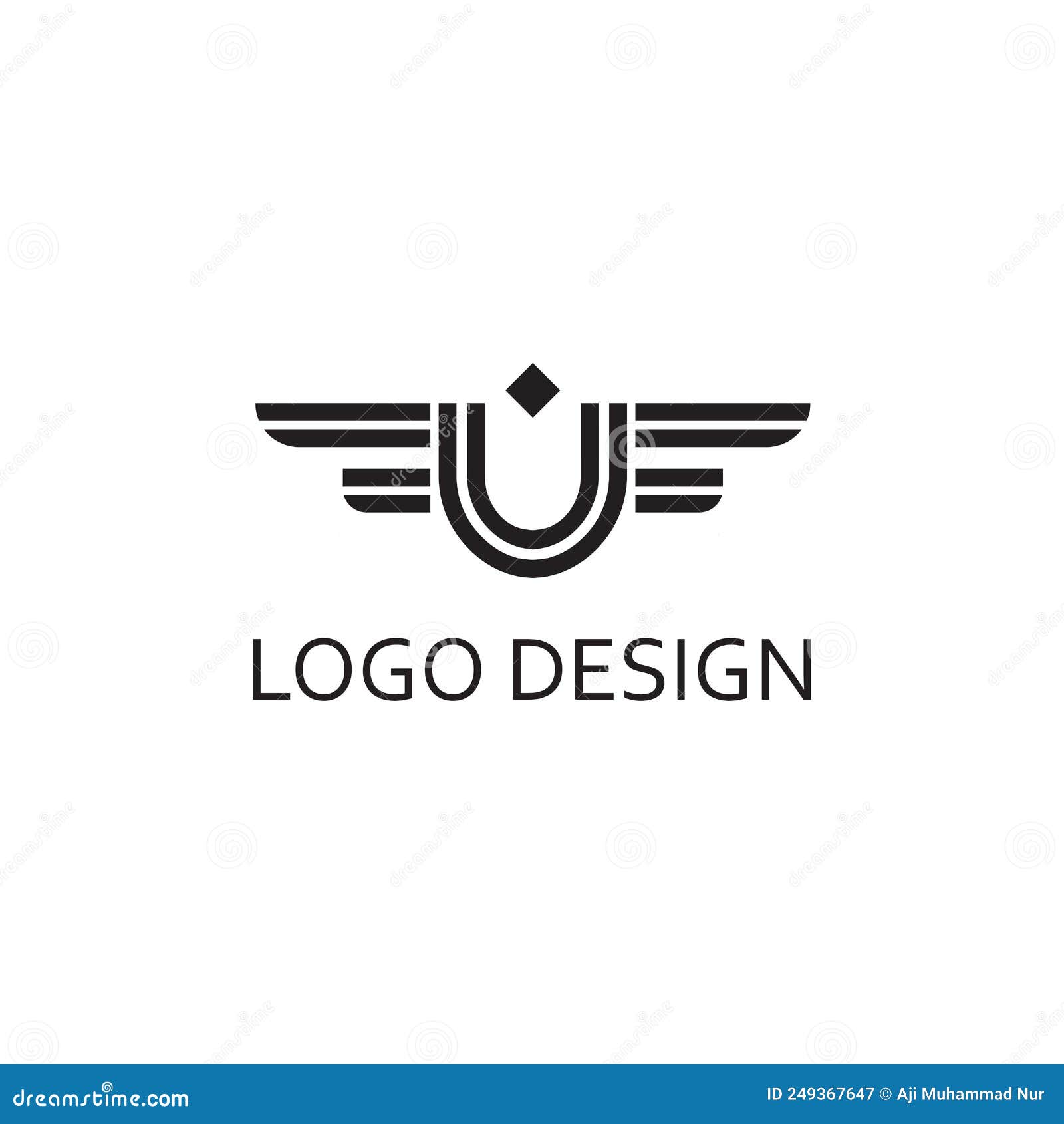 Creative Letter U Wings Monogram for Logo Design Template Stock Vector ...