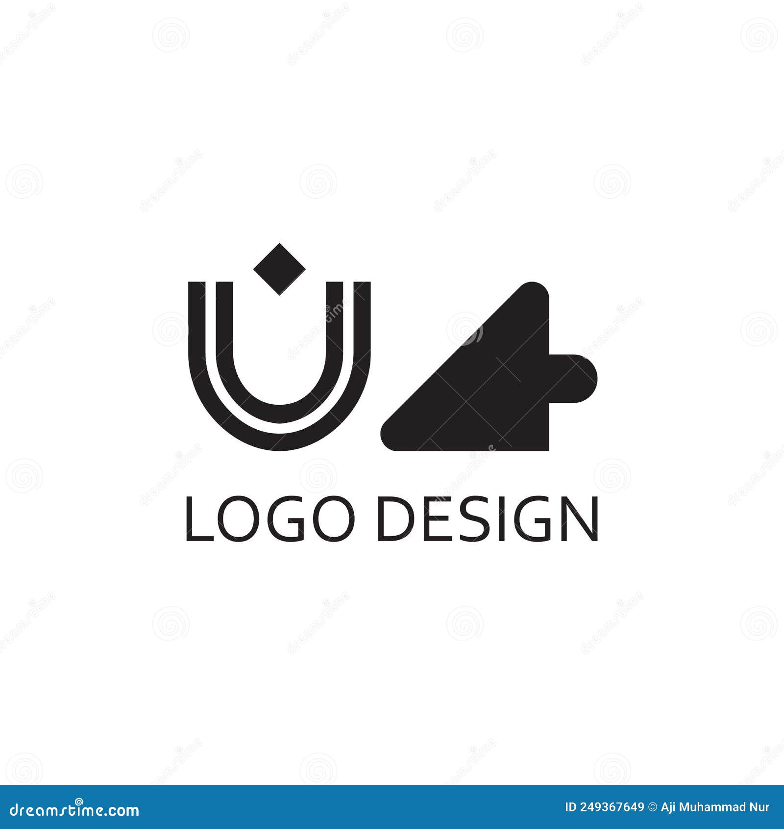 Creative Letter Ua Monogram for Logo Design Template Stock Vector ...