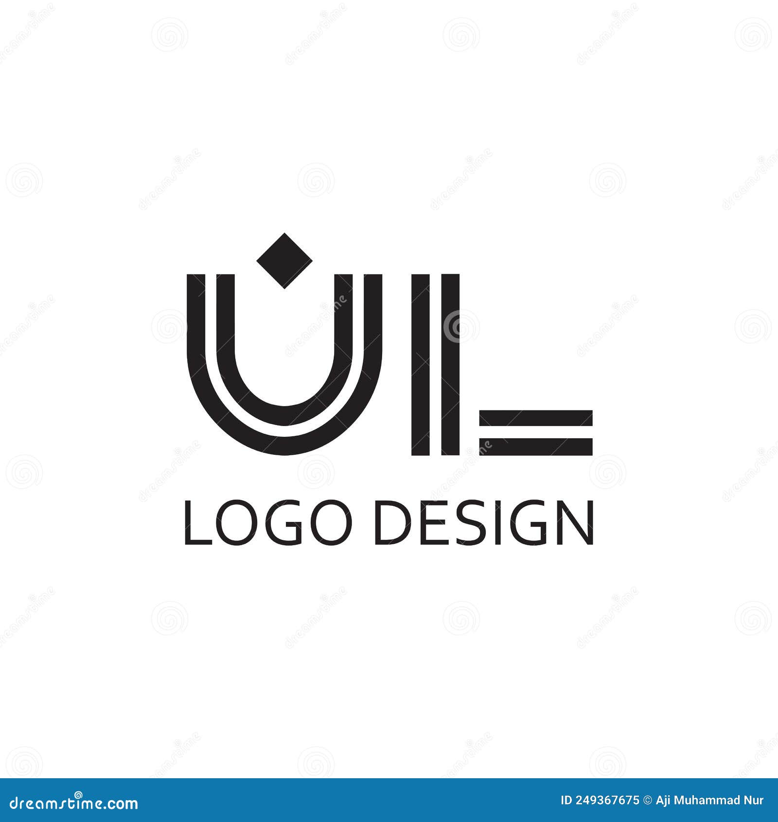 Creative Letter Ul Monogram for Logo Design Template Stock Vector ...