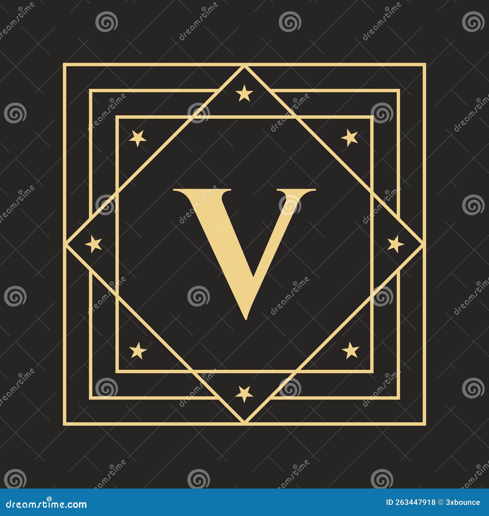Creative Letter V Logo with Elegant and Stylish Luxury Concept. Initial ...