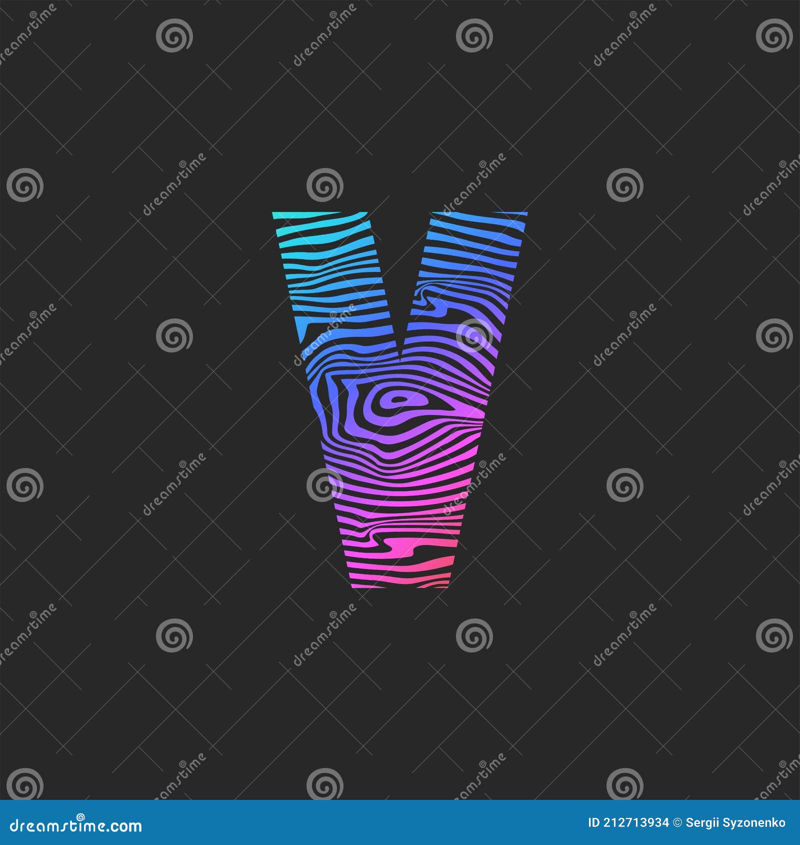 Creative Letter V Logo Initial, Colorful Bright Trendy Gradient Smooth ...