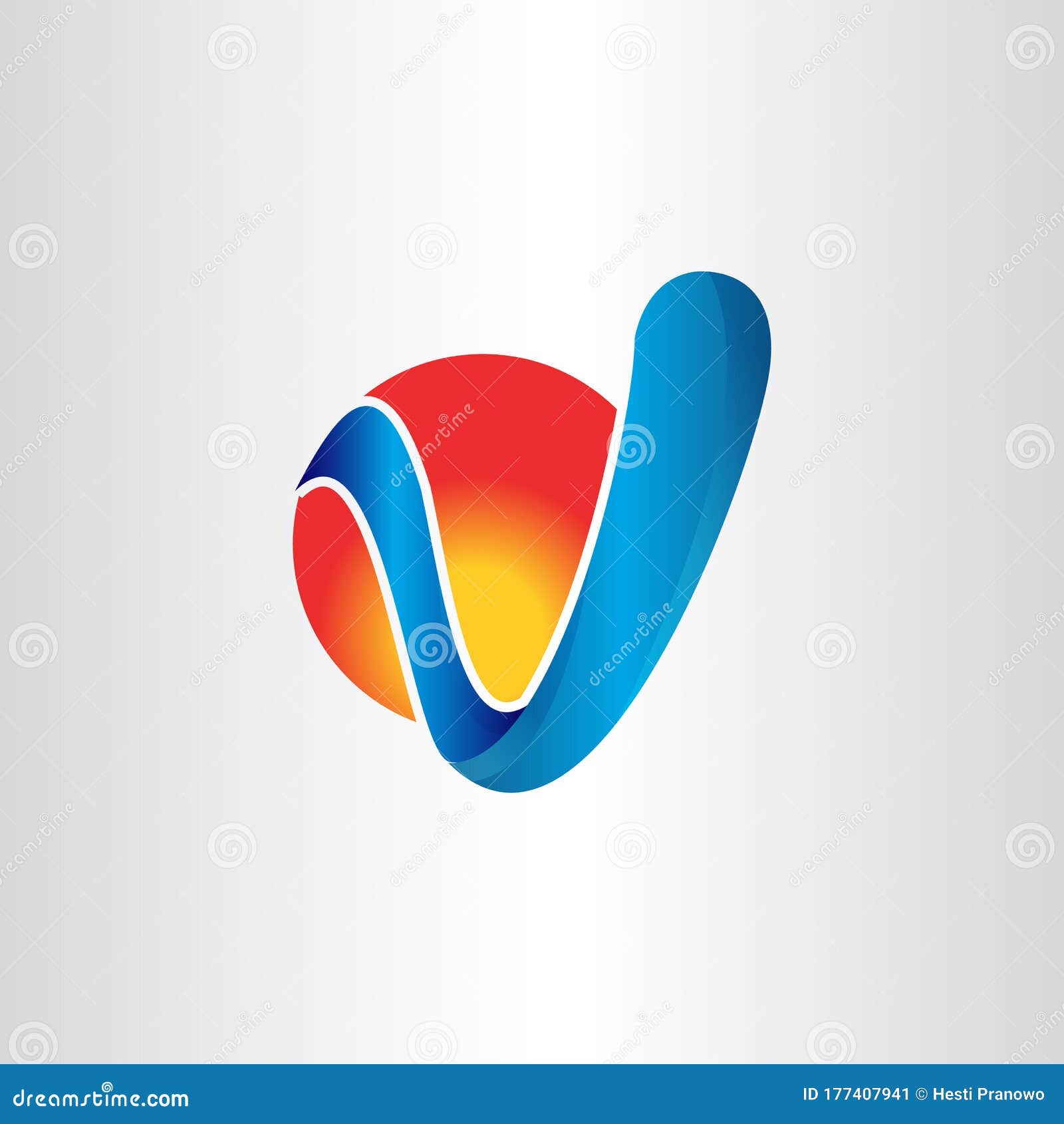 Creative Letter V Modern Alphabet Symbol Vector Stock Vector ...