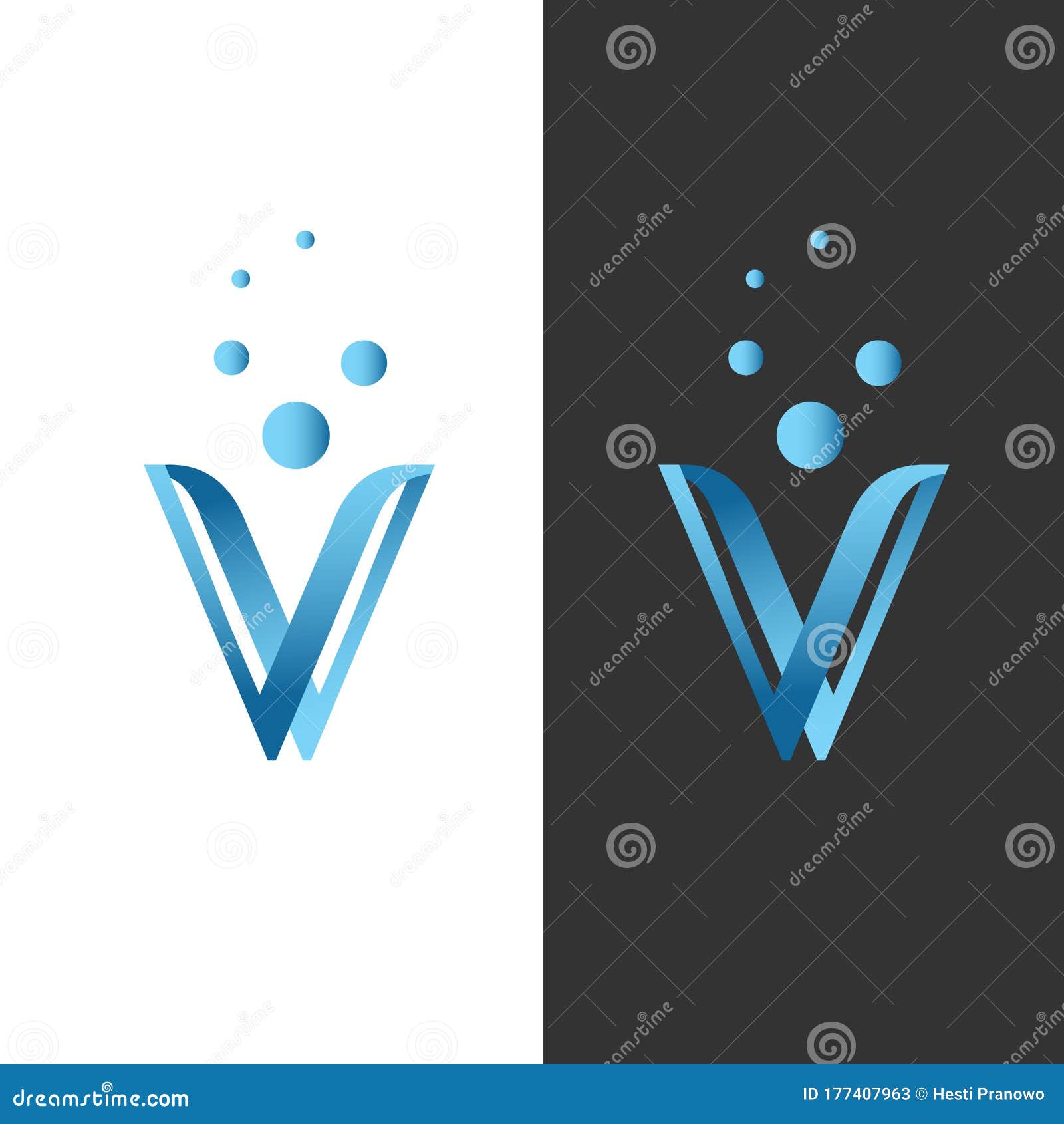 Creative Letter V Modern Alphabet Symbol Vector Stock Vector ...
