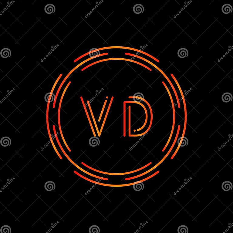 Creative Letter VD Logo Creative Typography Vector Template. Digital ...
