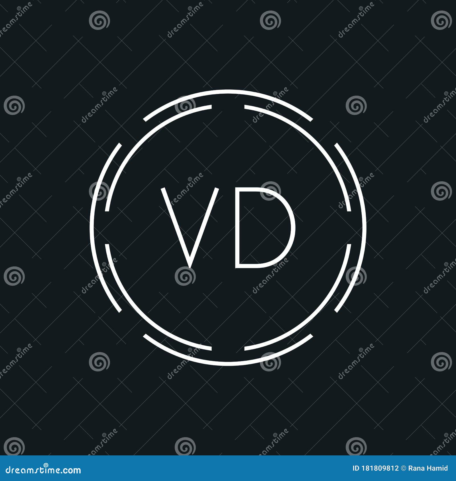 Creative Letter VD Logo Creative Typography Vector Template. Digital ...
