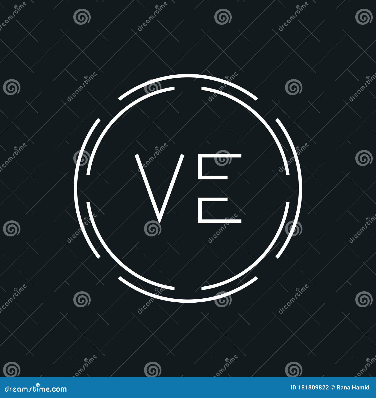 Creative Letter VE Logo Creative Typography Vector Template. Digital ...