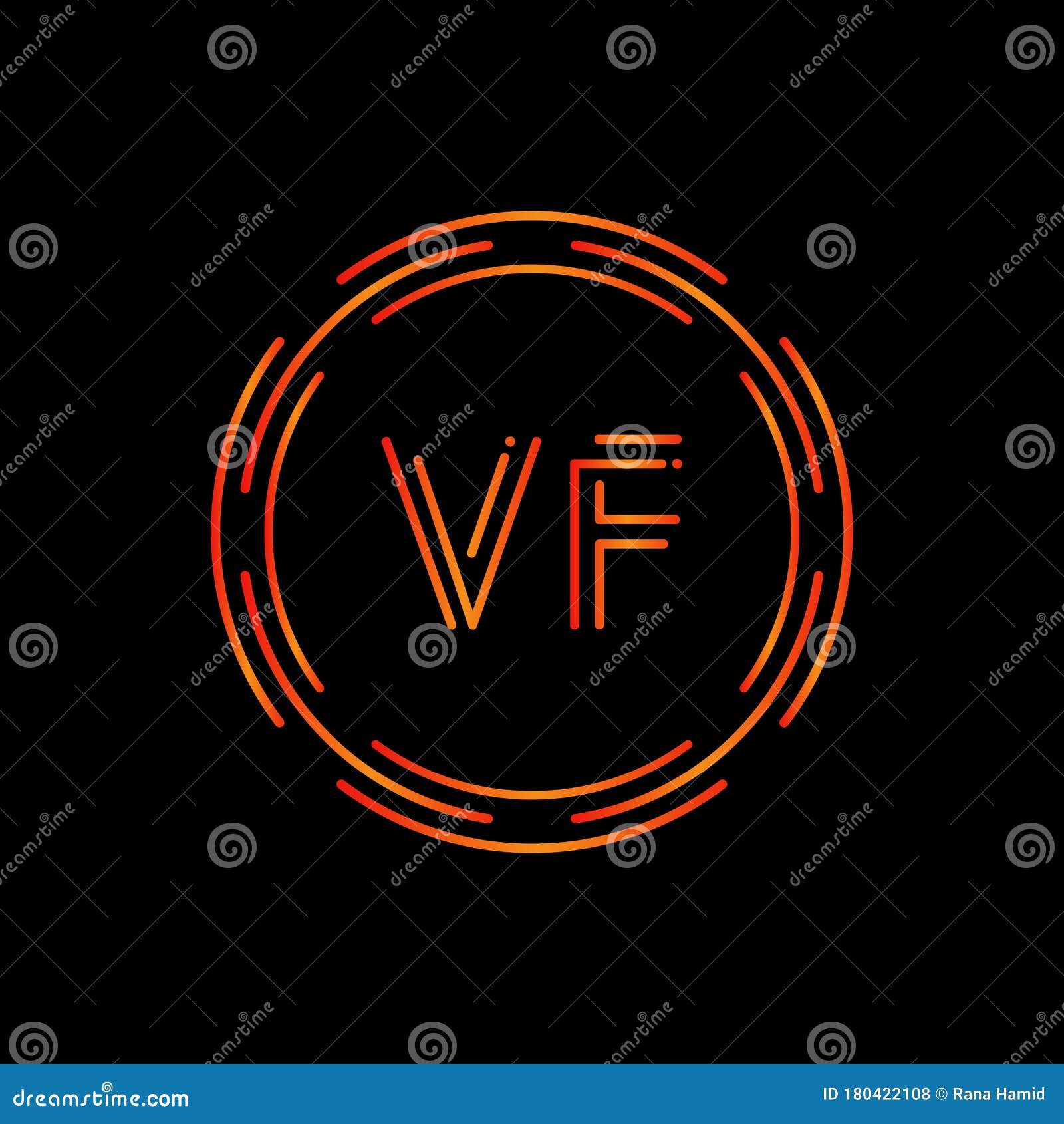 Creative Letter VF Logo Creative Typography Vector Template. Digital ...