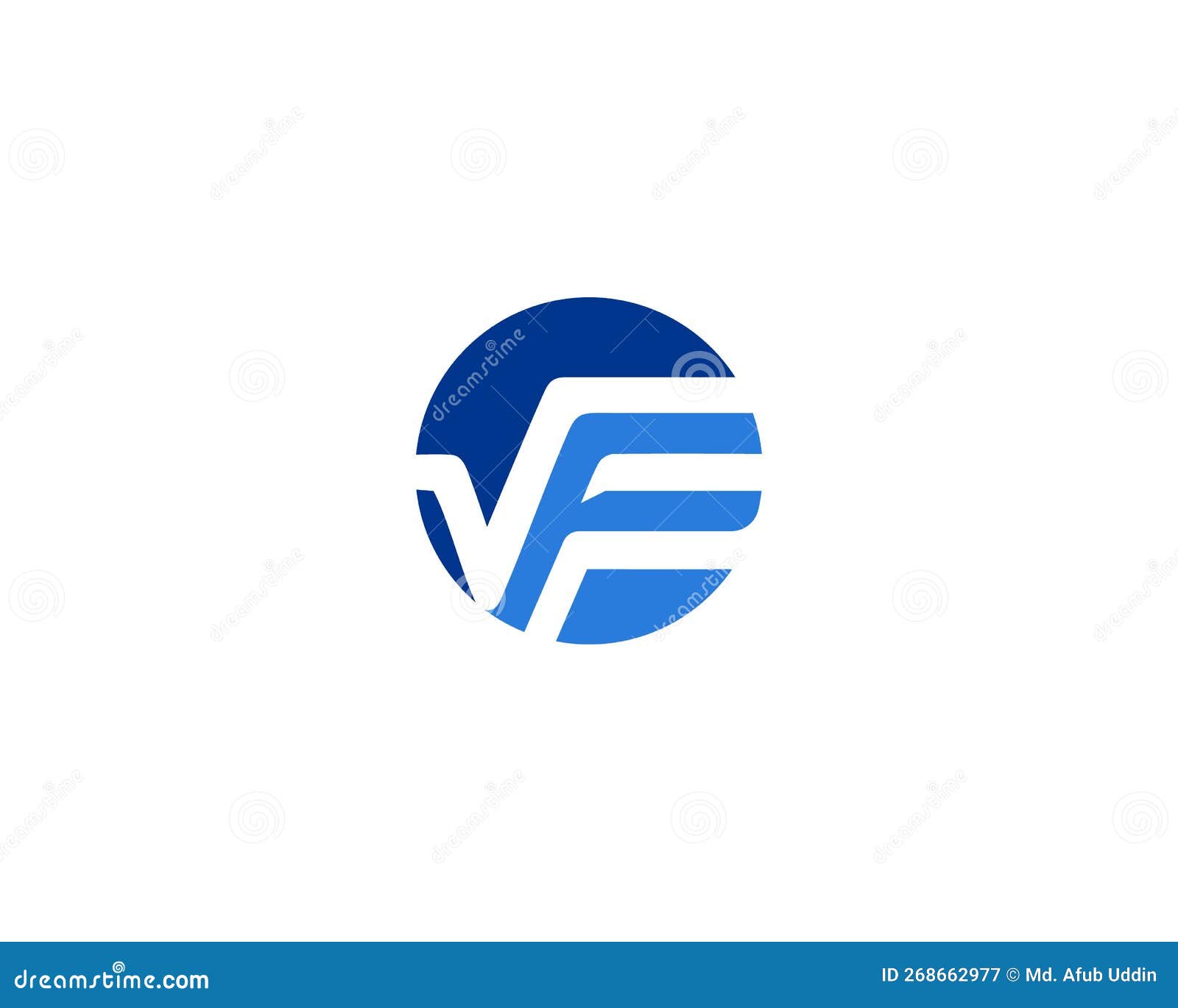 Creative Letter VF Typography Logo Design Stock Vector - Illustration ...
