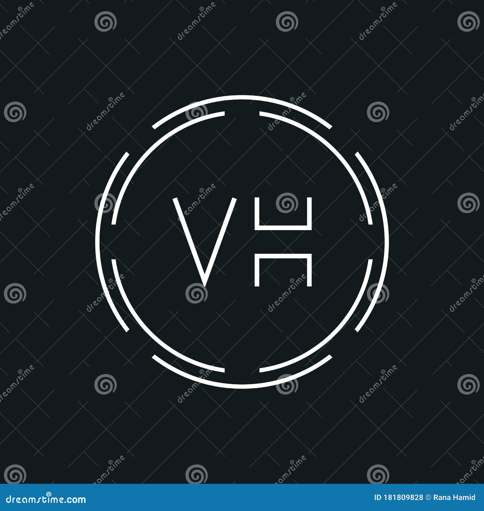 Creative Letter VH Logo Creative Typography Vector Template. Digital ...