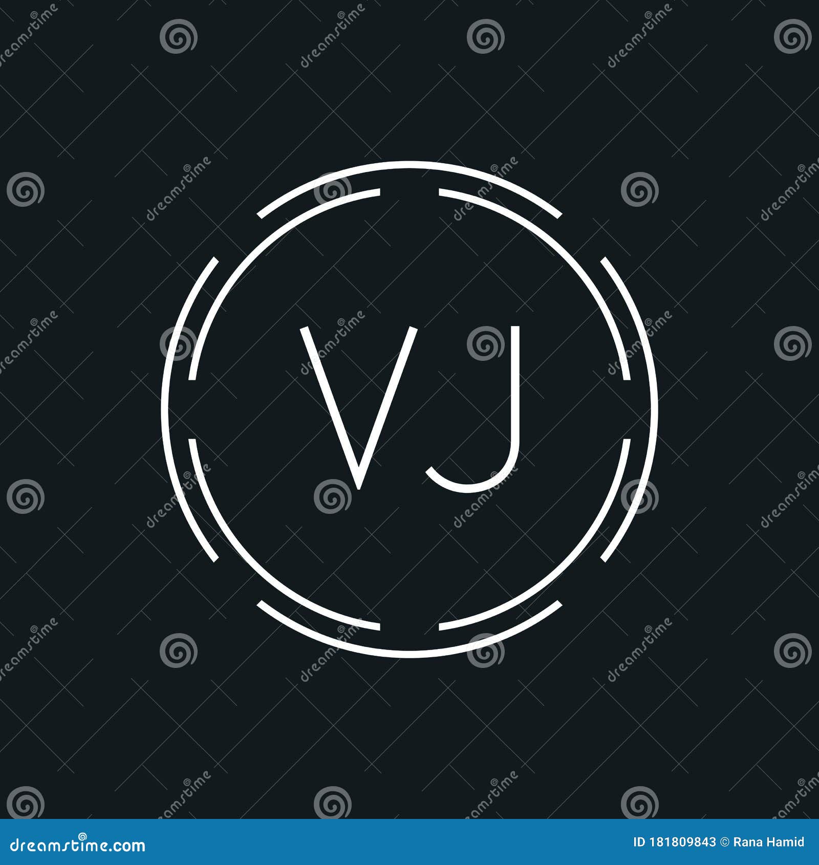 Creative Letter VJ Logo Creative Typography Vector Template. Digital ...