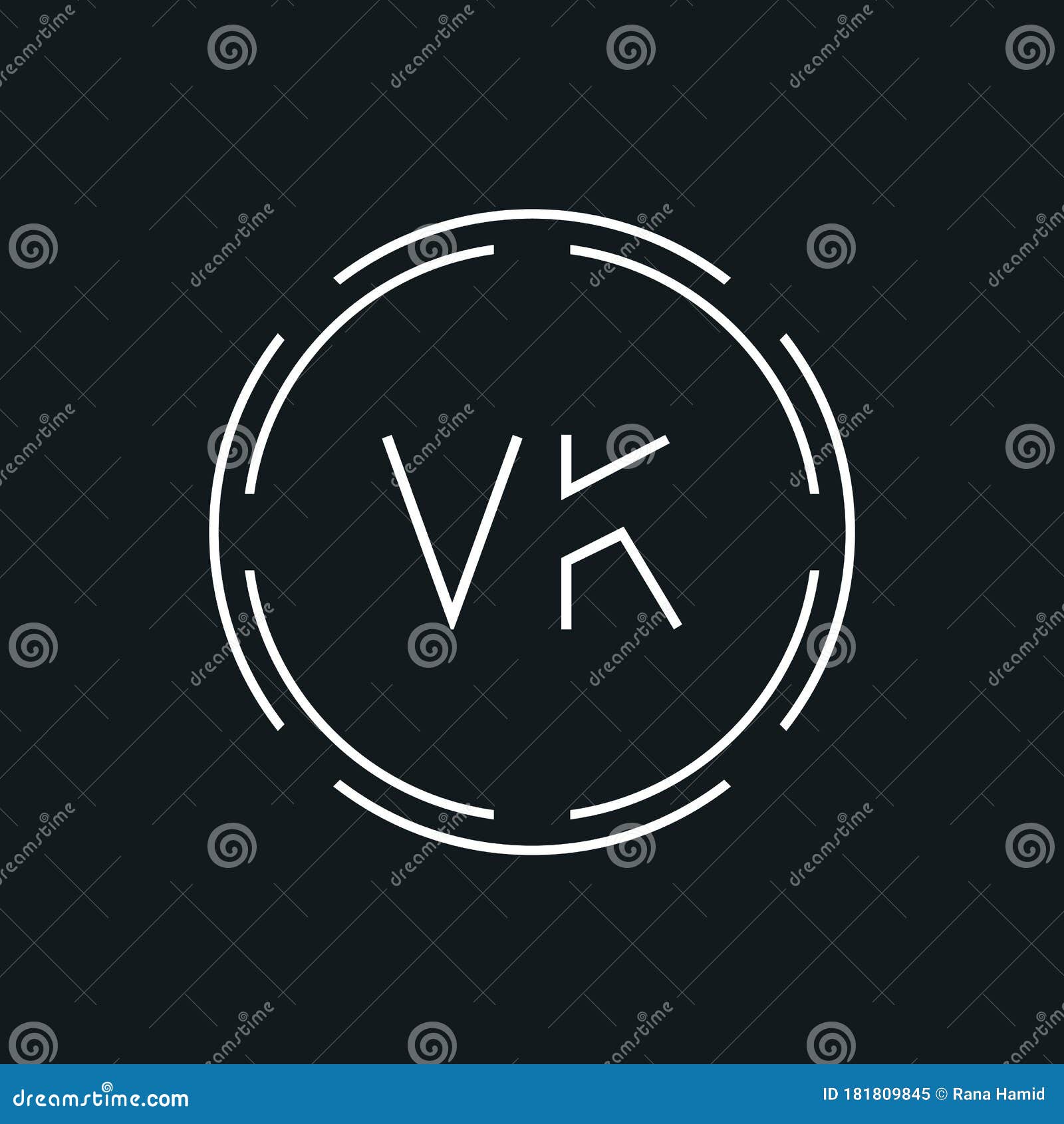 Creative Letter VK Logo Creative Typography Vector Template. Digital ...