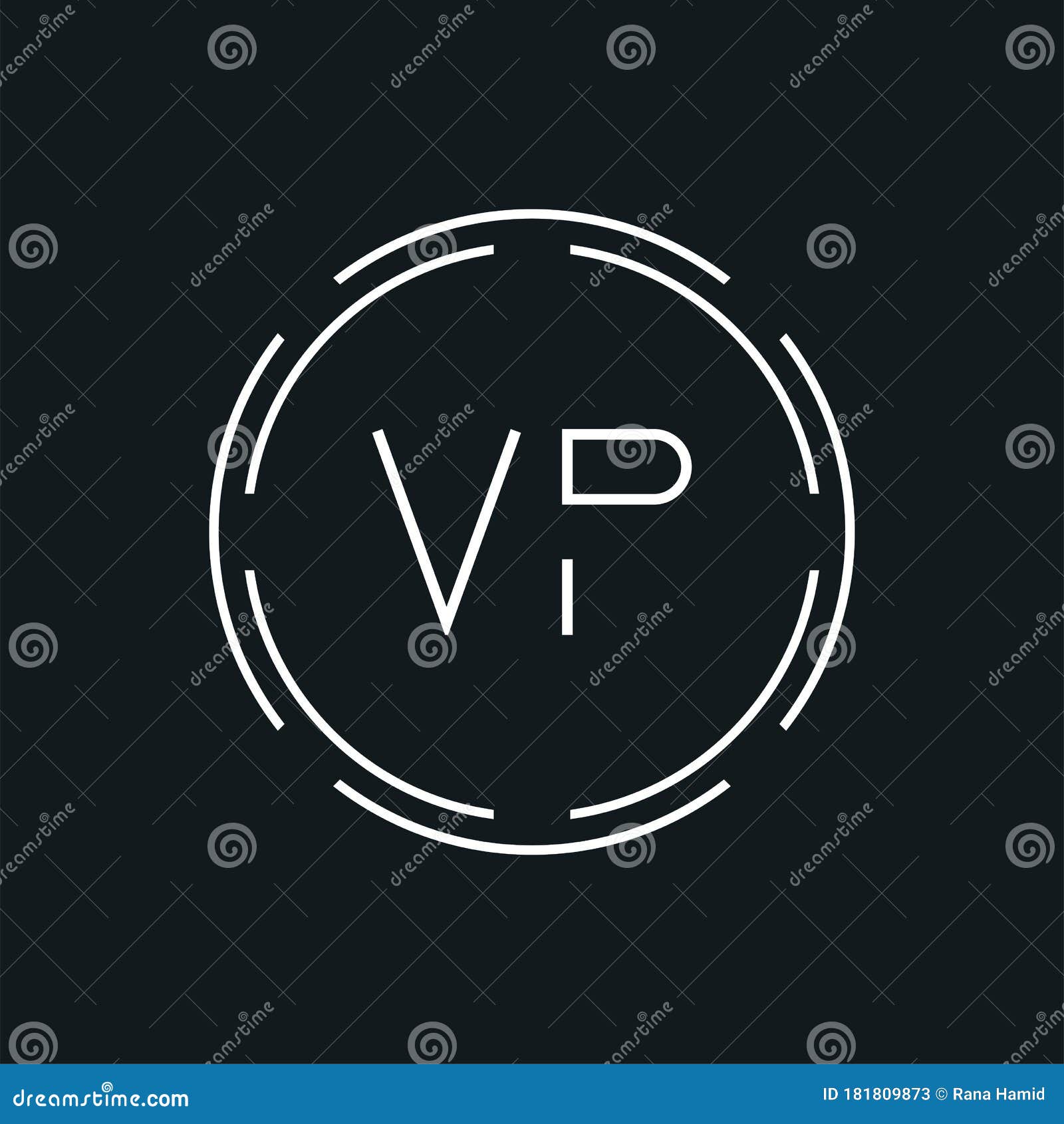 Creative Letter VP Logo Creative Typography Vector Template. Digital ...