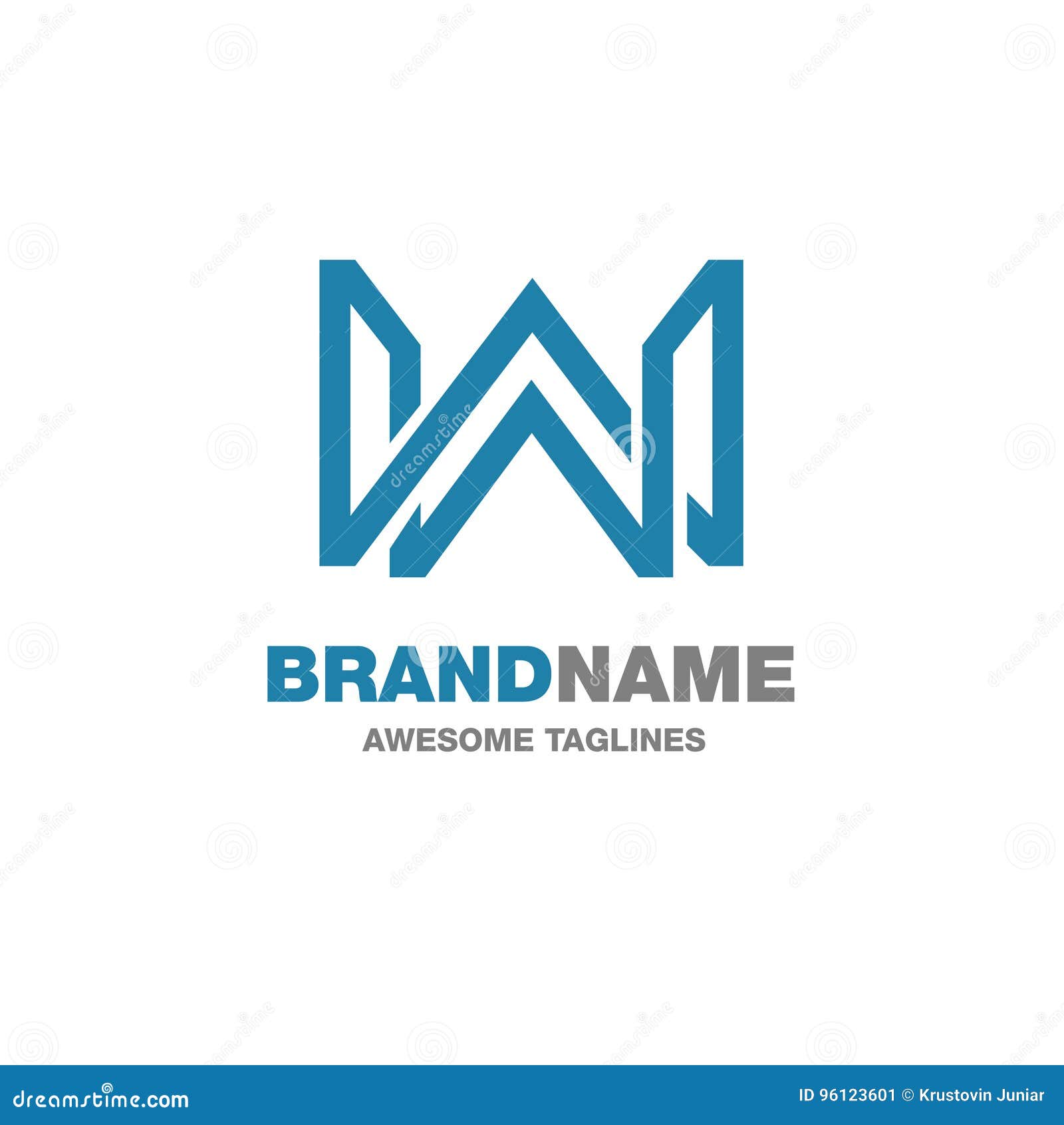 Creative letter W logo stock vector. Illustration of design - 96123601