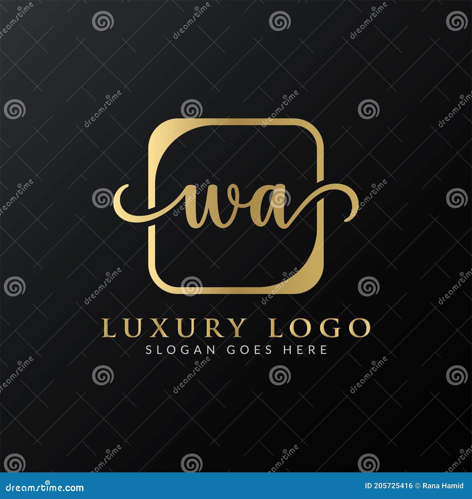 Creative Letter WA Logo Design Vector Template. Initial Luxury Letter ...
