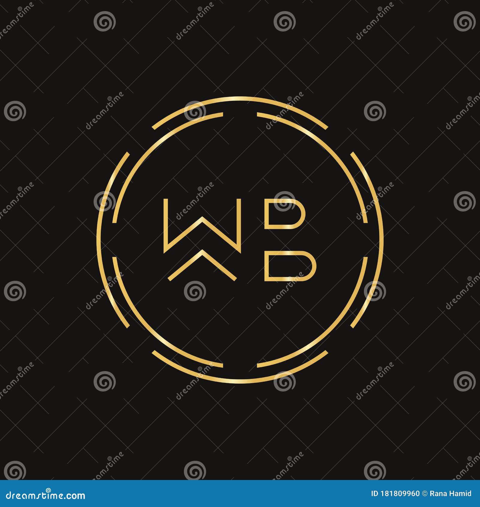 Creative Letter WB Logo Creative Typography Vector Template. Abstract ...