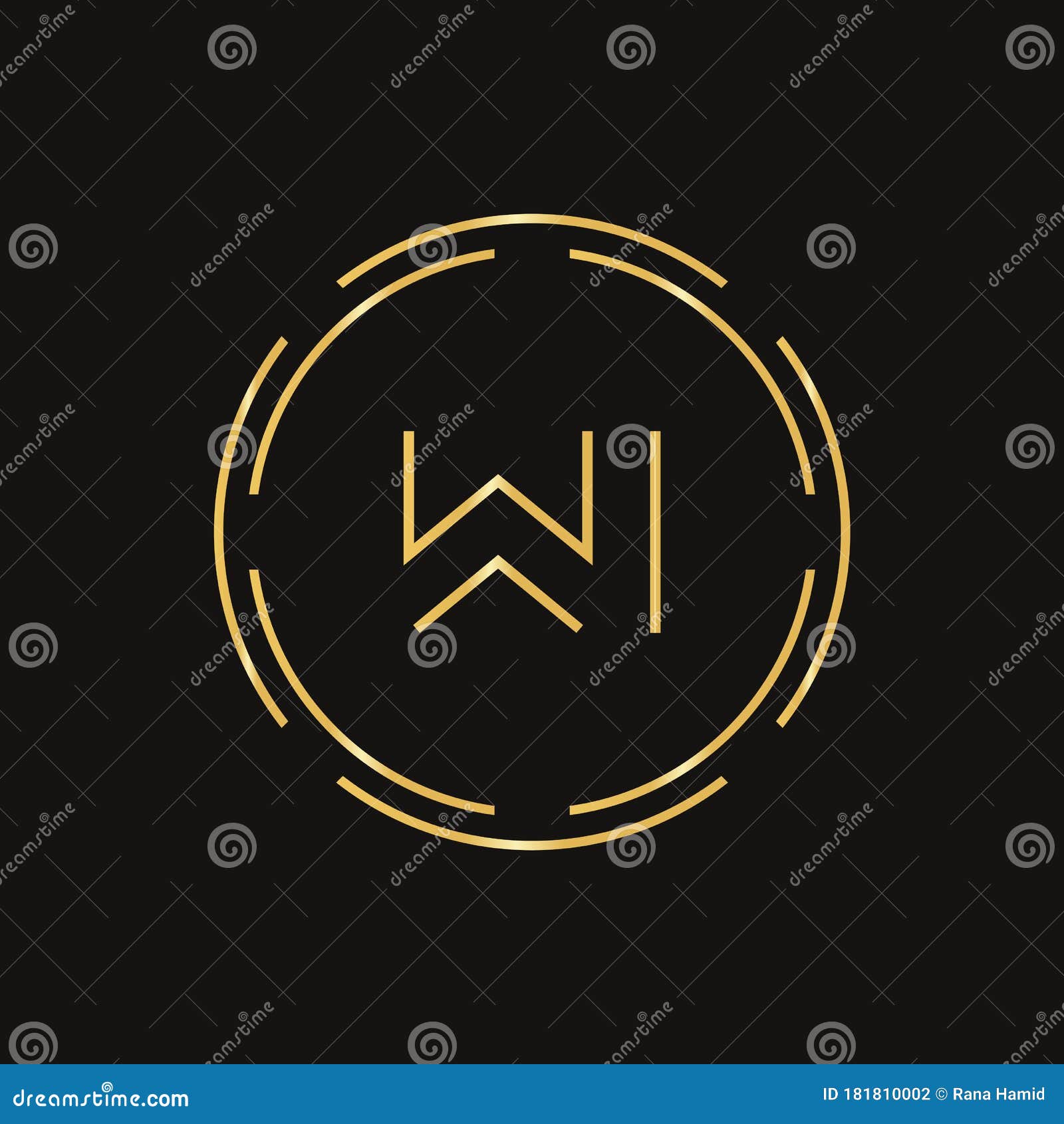 Creative Letter WI Logo Creative Typography Vector Template. Abstract ...