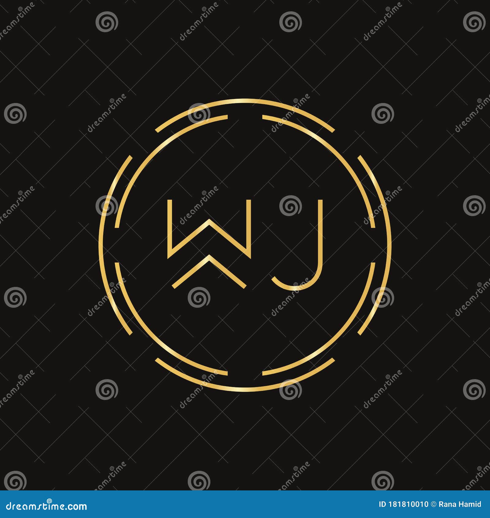 Creative Letter WJ Logo Creative Typography Vector Template. Abstract ...