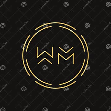 Creative Letter WM Logo Creative Typography Vector Template. Abstract ...