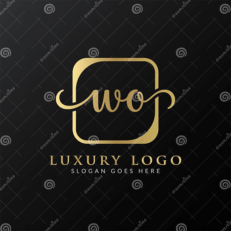 Creative Letter WO Logo Design Vector Template. Initial Luxury Letter ...