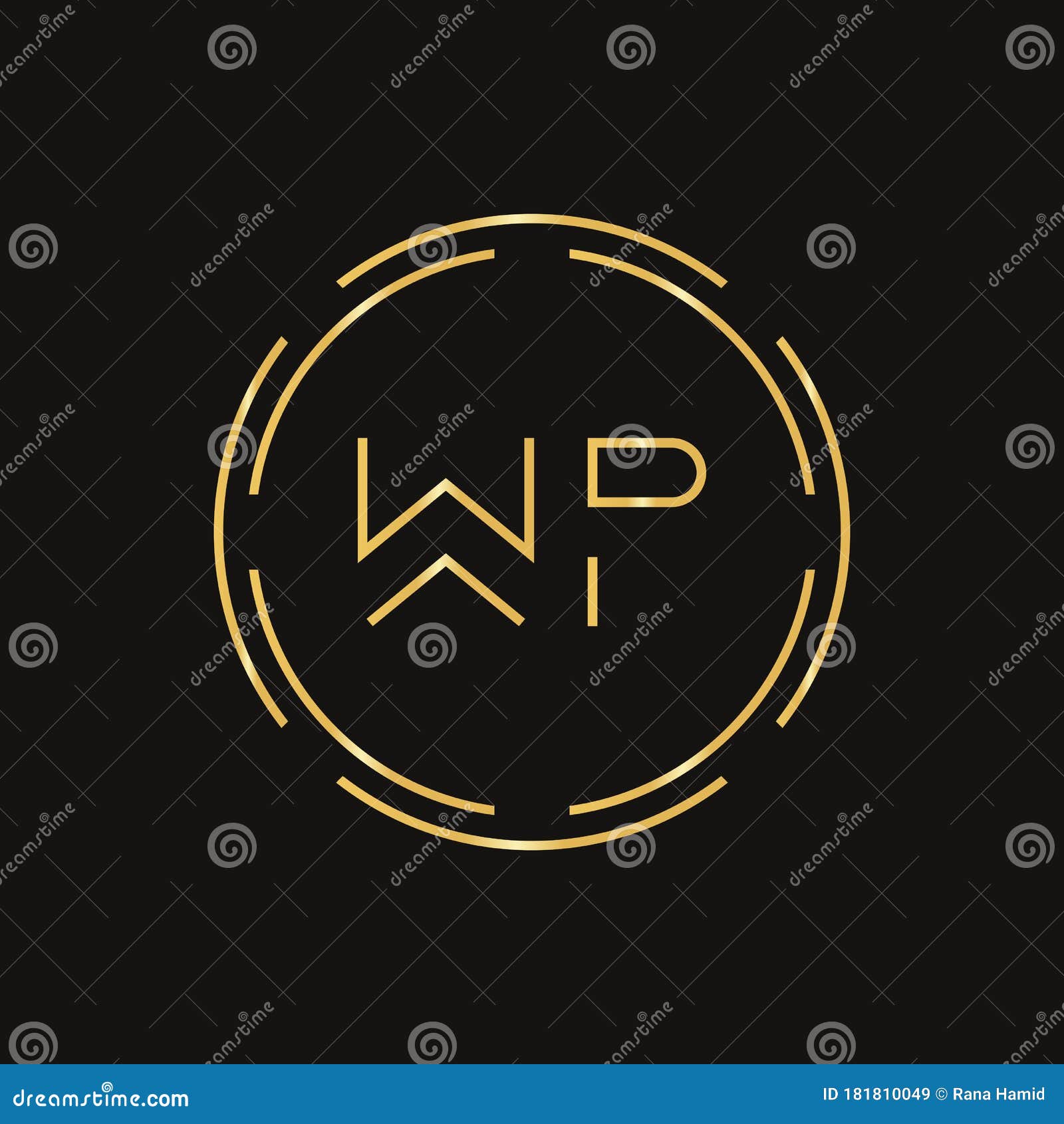 Creative Letter WP Logo Creative Typography Vector Template. Abstract ...