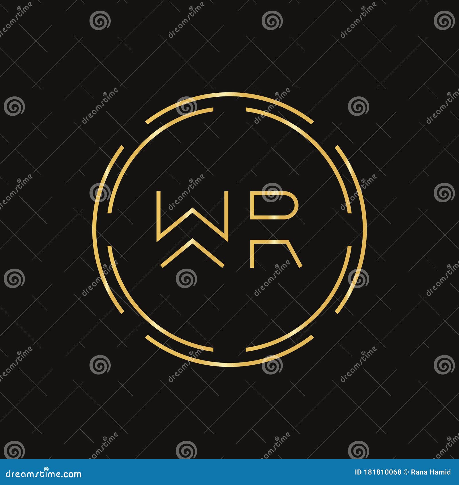 Creative Letter WR Logo Creative Typography Vector Template. Abstract ...