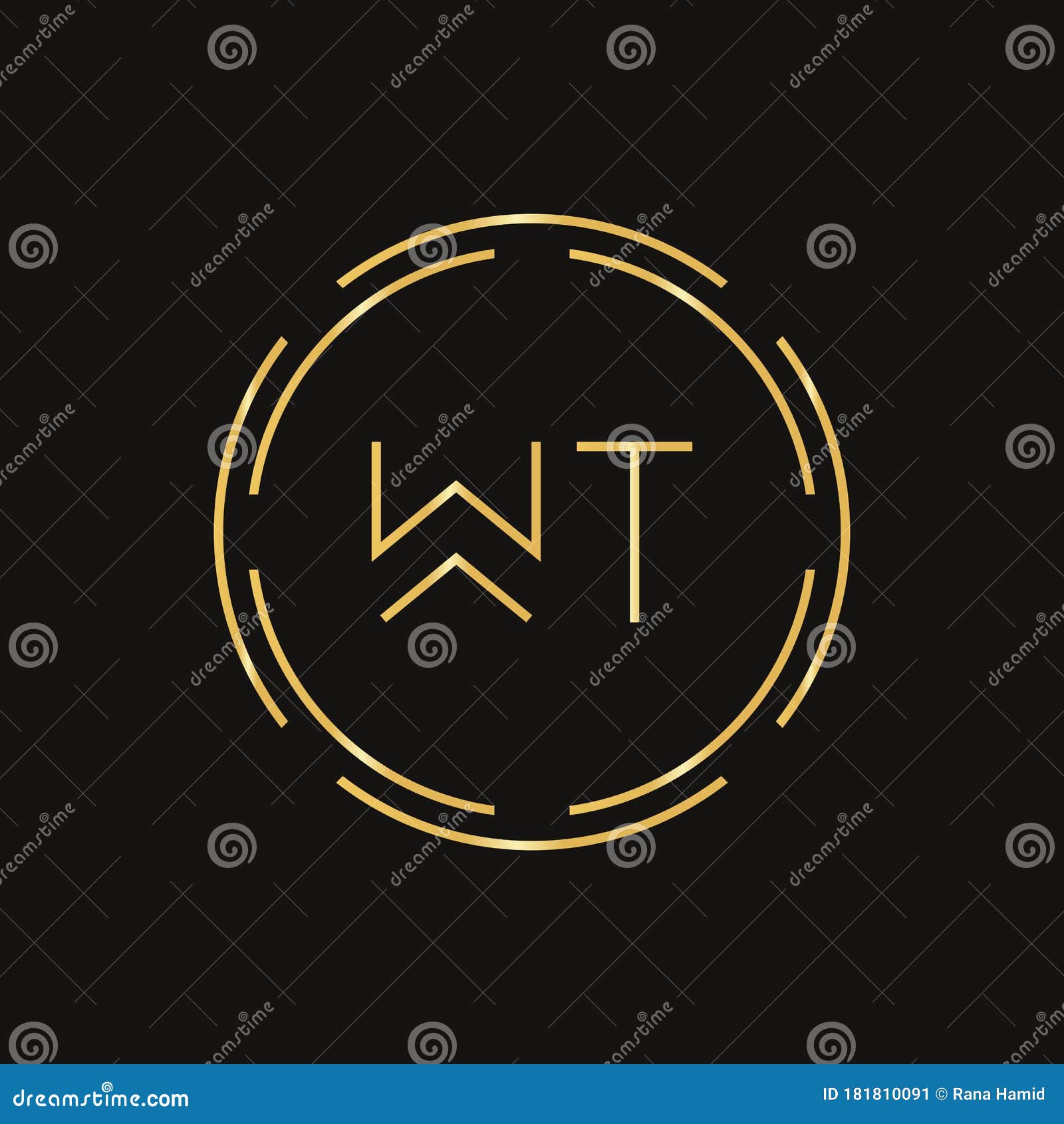 Creative Letter WT Logo Creative Typography Vector Template. Abstract ...