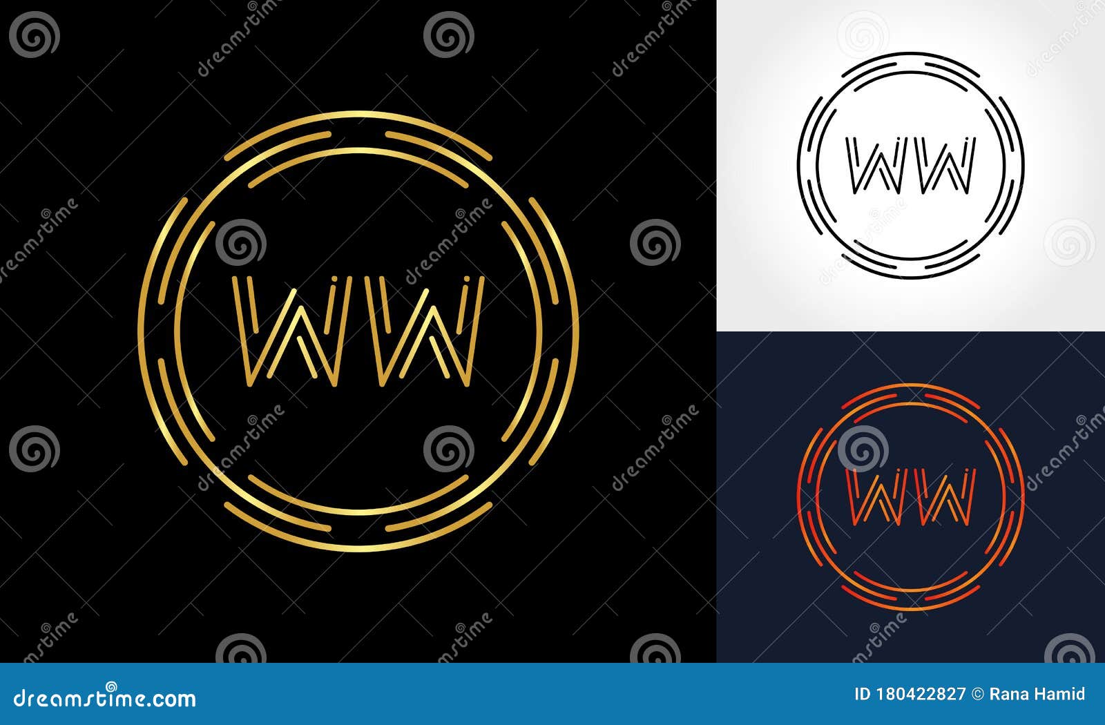 Creative Letter WW Logo Creative Typography Vector Template. Abstract ...