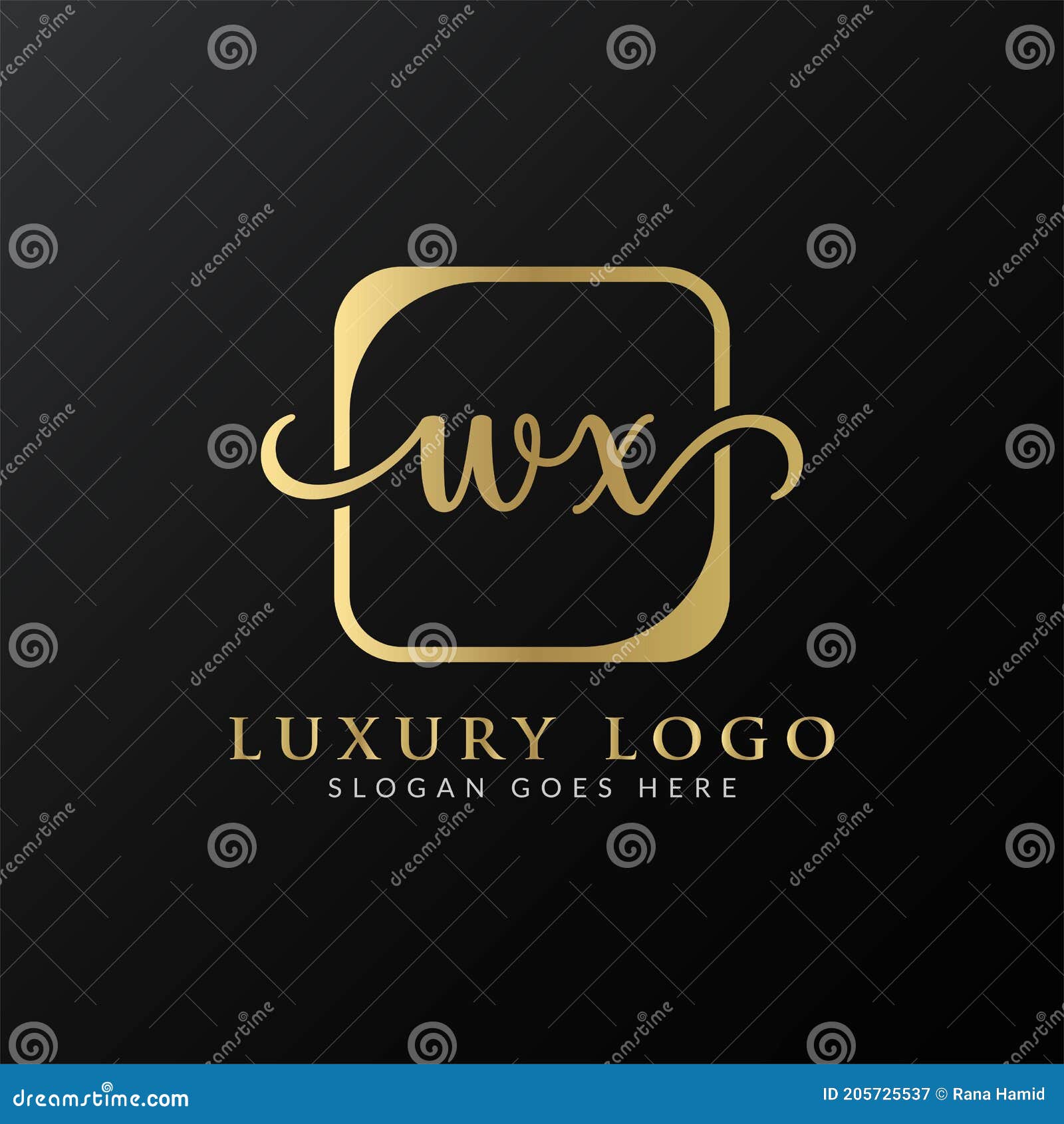 Creative Letter WX Logo Design Vector Template. Initial Luxury Letter ...