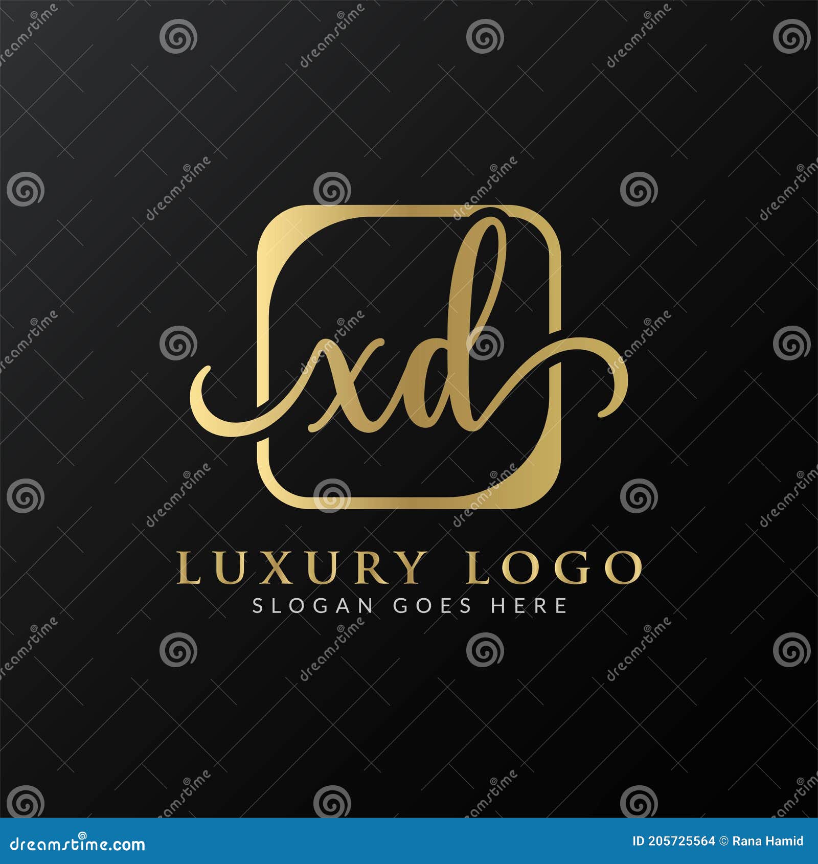 Creative Letter XD Logo Design Vector Template. Initial Luxury Letter ...