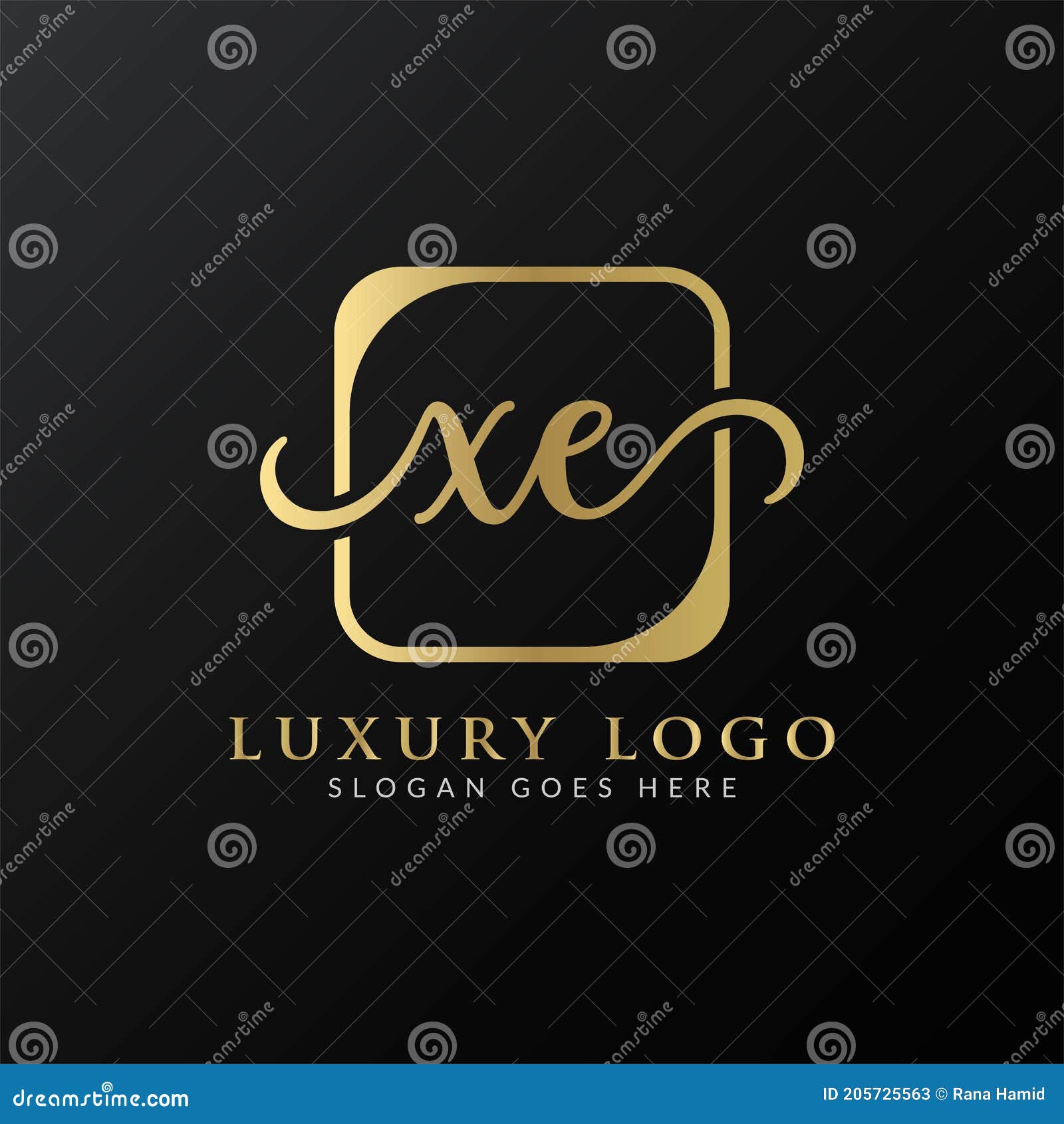 Creative Letter XE Logo Design Vector Template. Initial Luxury Letter ...