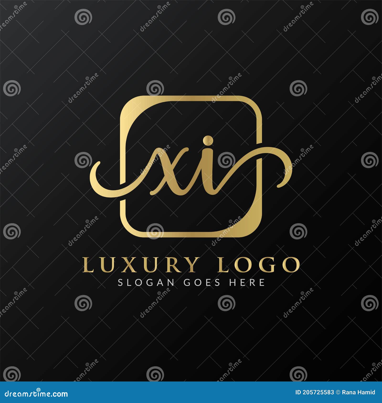 Creative Letter XI Logo Design Vector Template. Initial Luxury Letter ...
