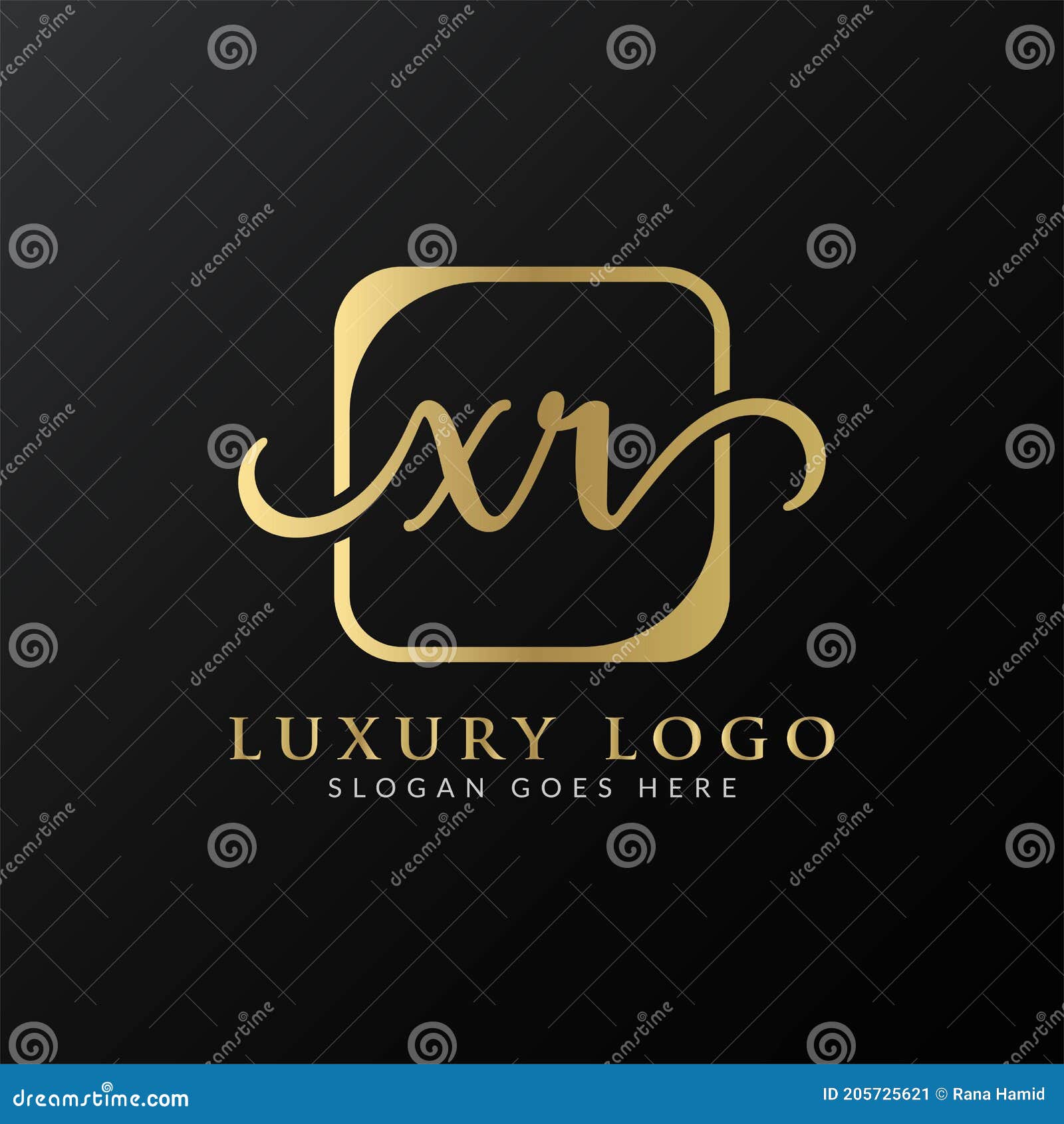 Creative Letter XR Logo Design Vector Template. Initial Luxury Letter ...