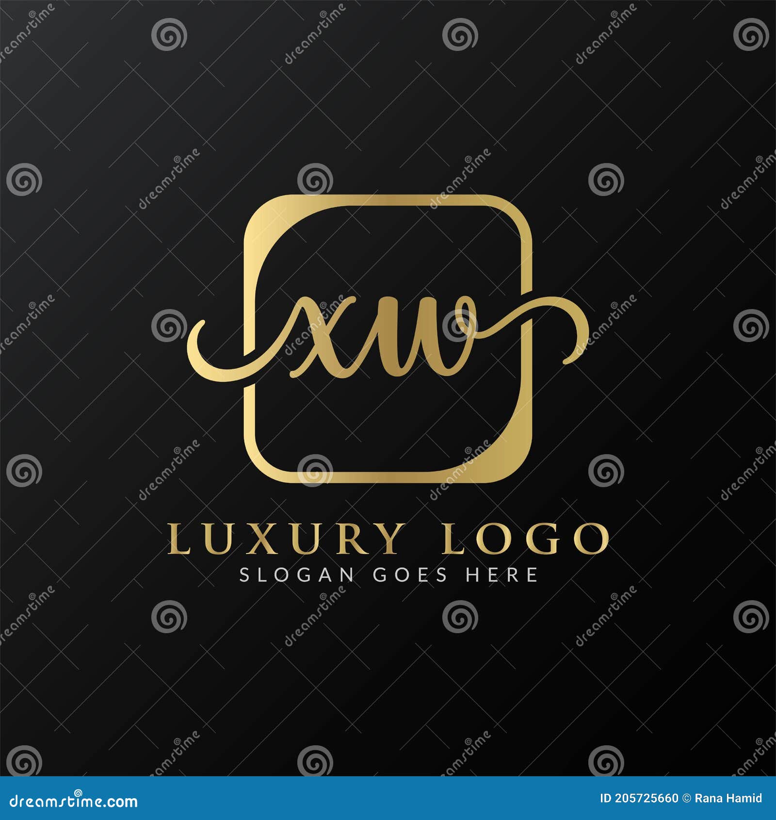 Creative Letter XW Logo Design Vector Template. Initial Luxury Letter ...