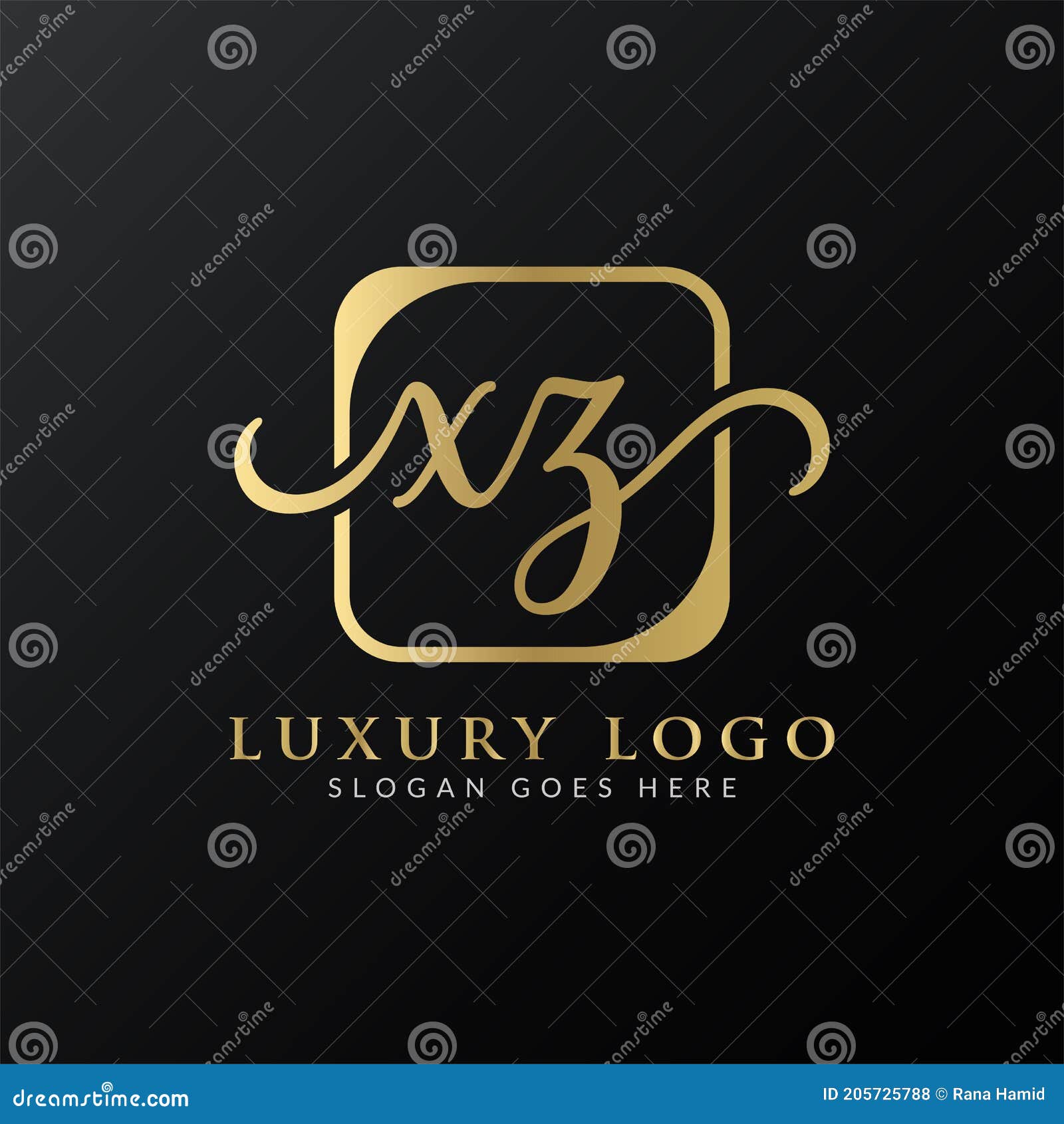 Creative Letter XZ Logo Design Vector Template. Initial Luxury Letter ...