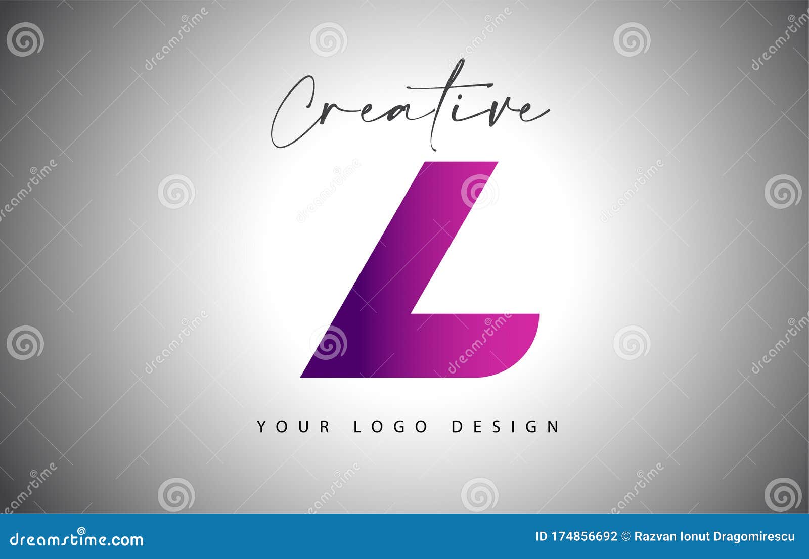 Creative Letter Z Logo with Purple Gradient and Creative Letter Cut ...