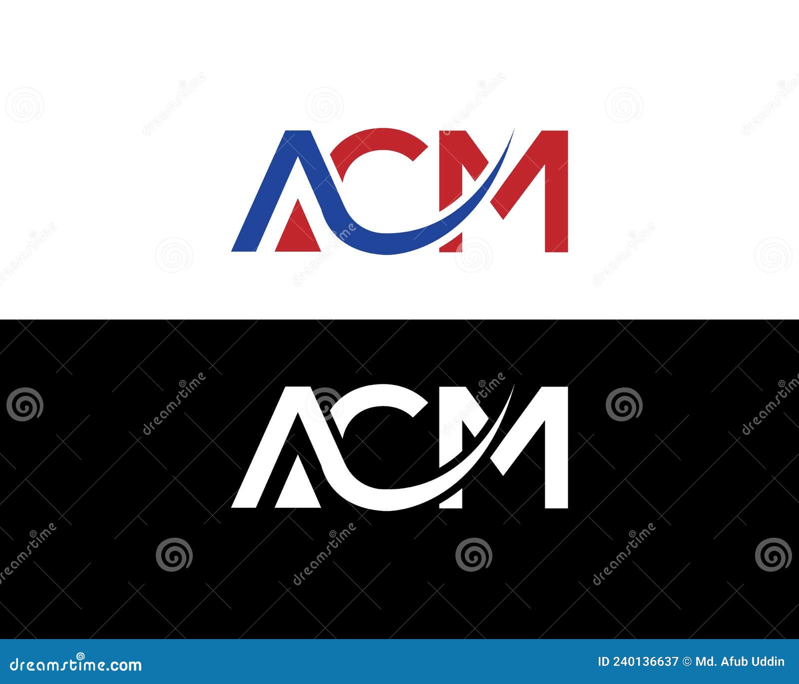 Creative Letters ACM Logo Design Stock Vector - Illustration of letter ...