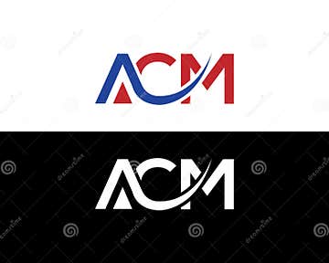 Creative Letters ACM Logo Design Stock Vector - Illustration of letter ...