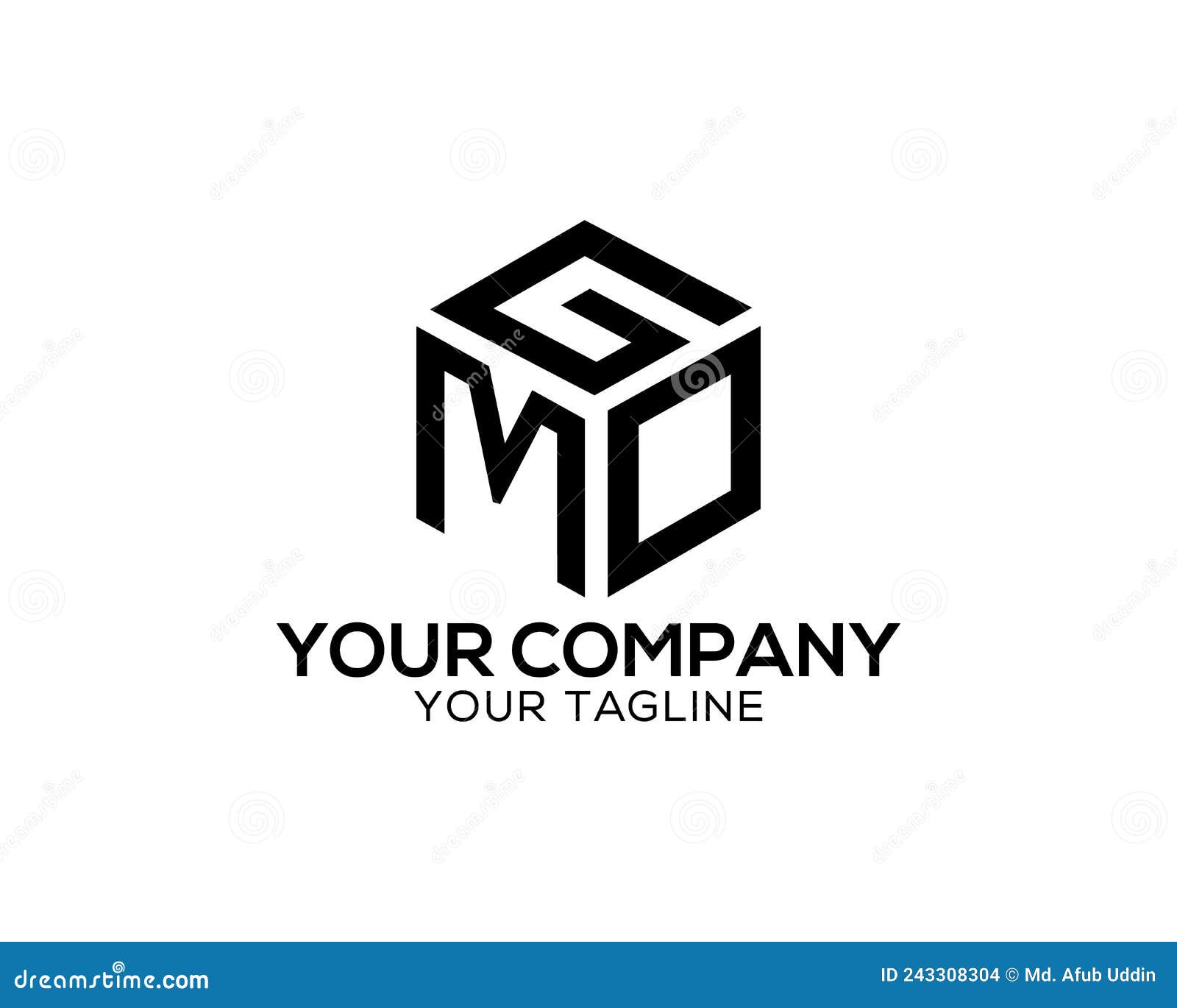 Creative Letters MGD and GMD Initials Logo Icon Design Concept Stock ...