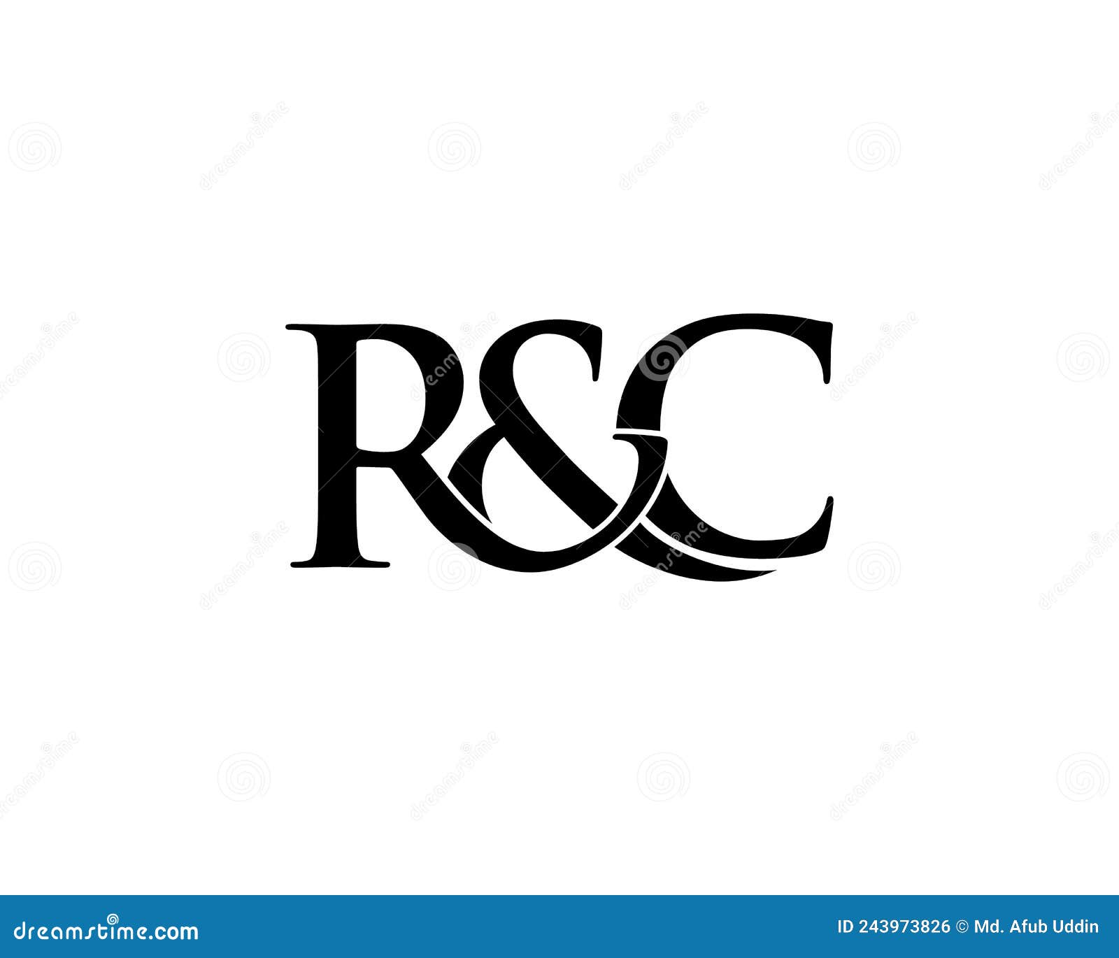 Creative Letters R and C Initials Logo Icon Design Stock Vector ...