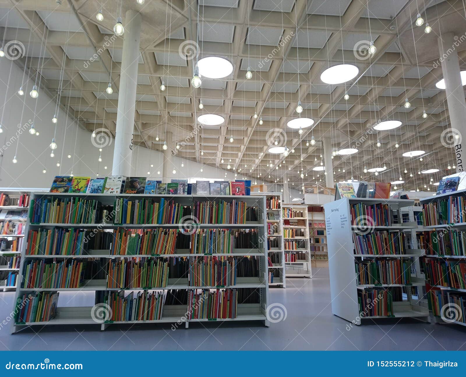 Creative Library Decorating with Warm Lights in Baby Corner Editorial ...