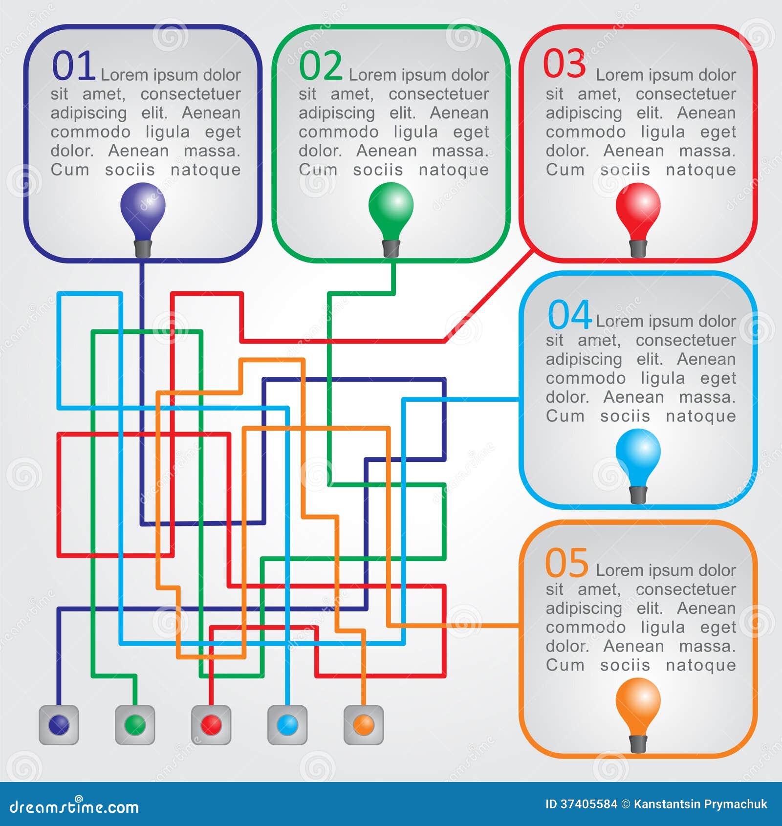 Creative Light Bulb Abstract Charts and Graphs Stock Vector ...