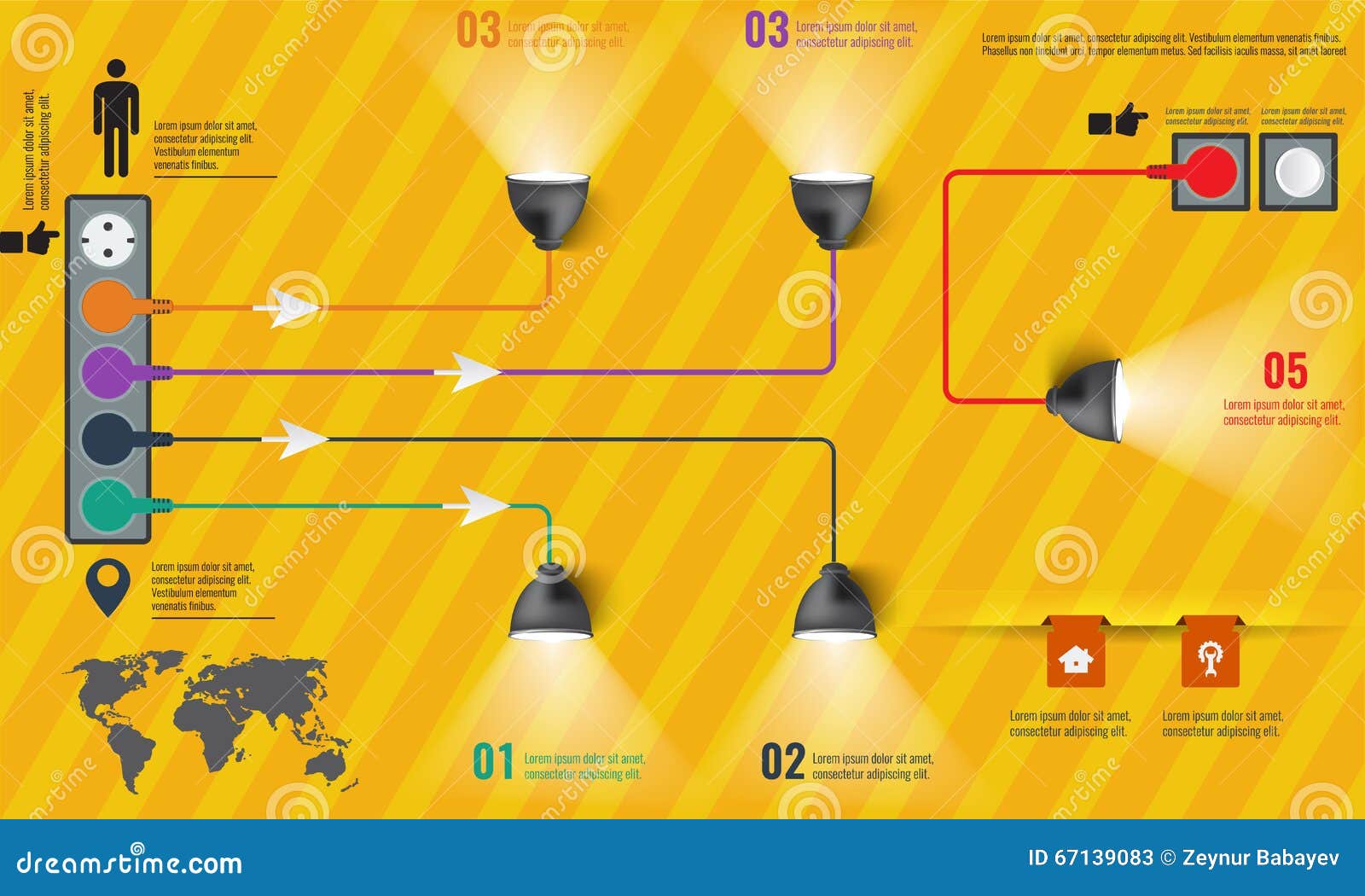 Creative Light Bulb Abstract Infographic Modern Design Template ...