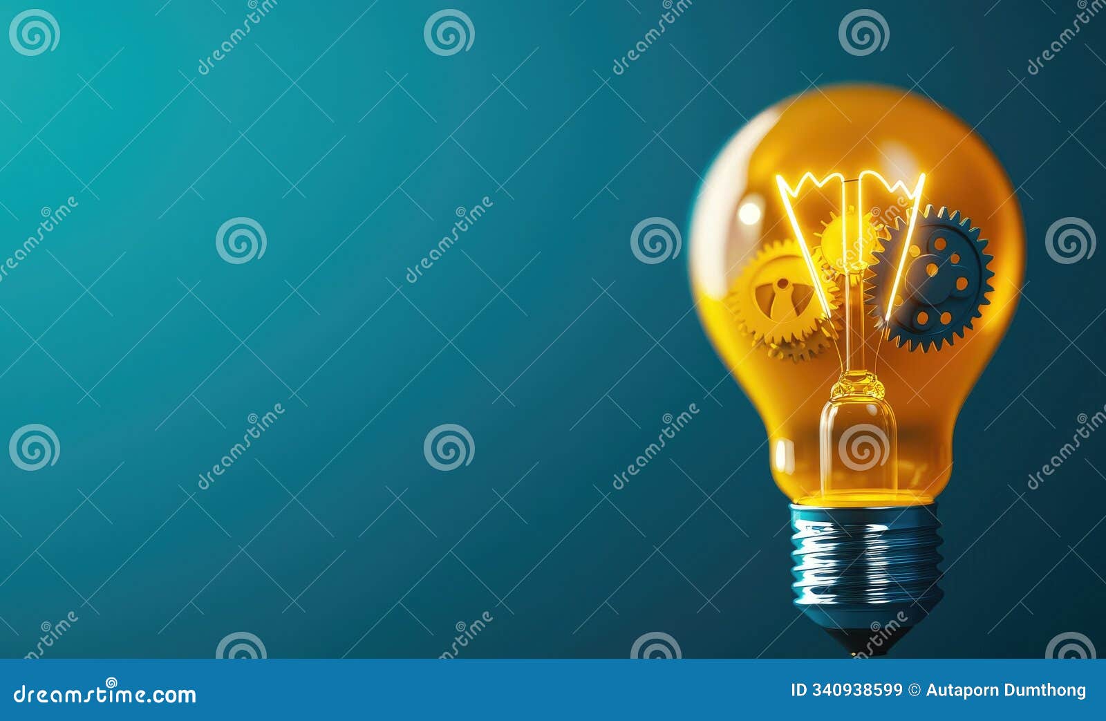 Creative Light Bulb Concept with Gears and Cogs, Symbolizing Innovation ...