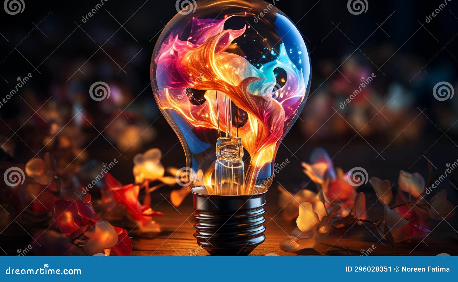 Creative Light Bulb Explodes with Colorful Paint and Colors. New Idea ...