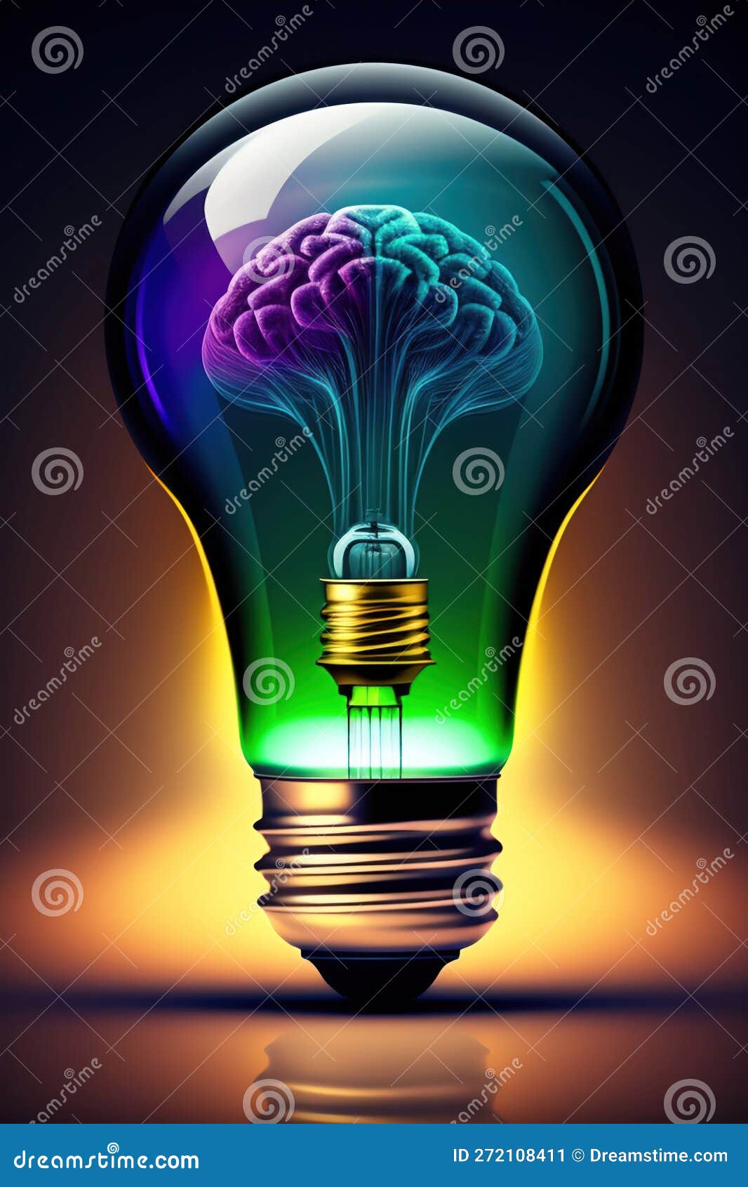 Creative Light Bulb Explodes with Colorful Paint and Splashes. Think ...