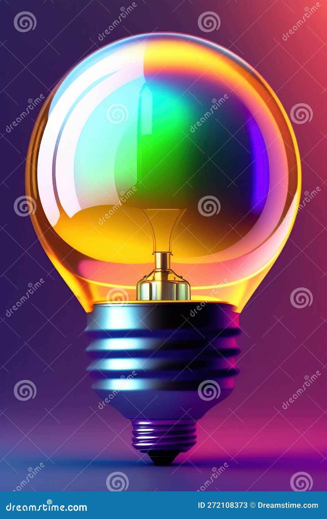 Creative Light Bulb Explodes with Colorful Paint and Splashes. Think ...