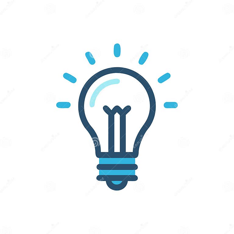 Creative Light Bulb Icon for Inspired Thinking Stock Illustration ...
